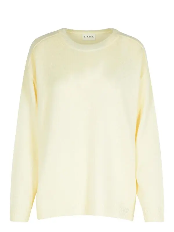 P.a.r.o.s.h Crewneck Knitted Jumper - Cream