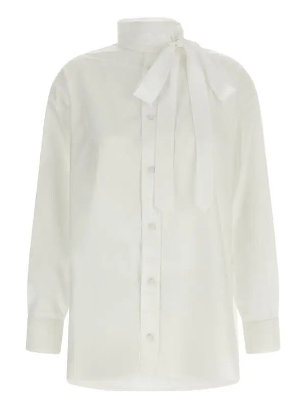 Kenzo Lavalliere Collar Long-sleeve Shirt - White