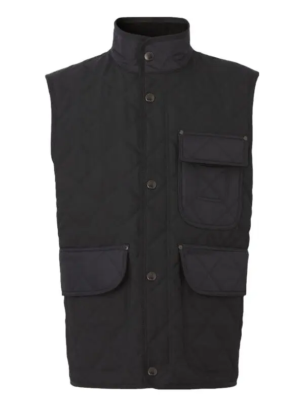 Burberry Diamond Quilted Thermoregulated Gilet - Black
