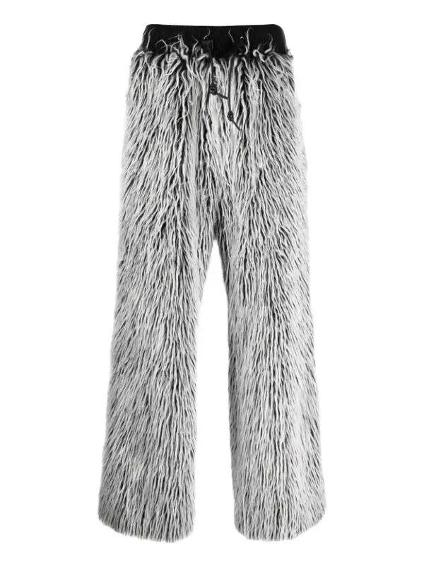 Dolce & Gabbana Faux-fur Tailored Trousers - Gray