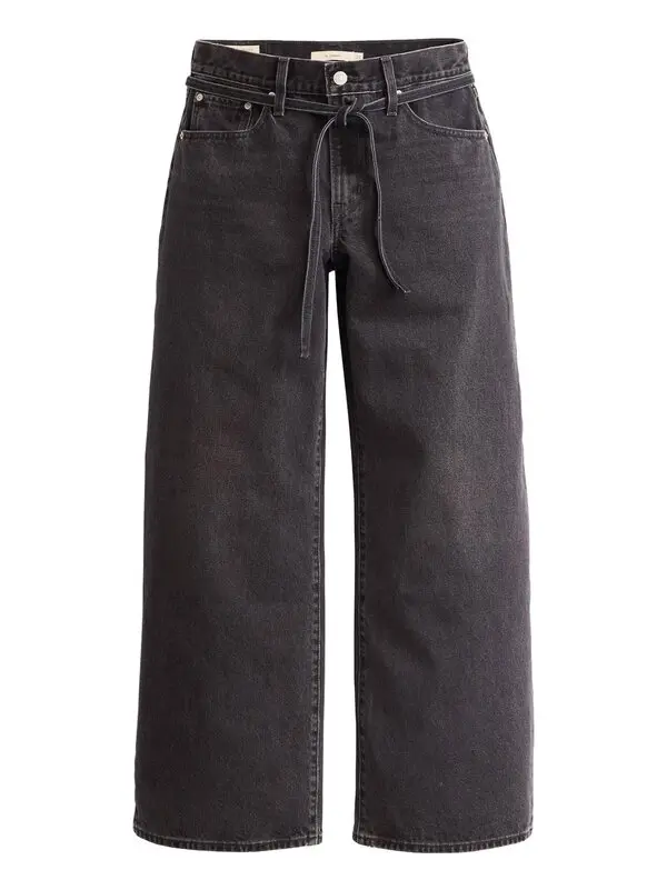 LEVI'S Straight Leg Jeans With Drawstring Waist - Black