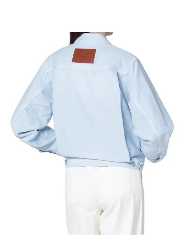 Victoria Beckham Chest Pocket Trucker Jacket - Blue
