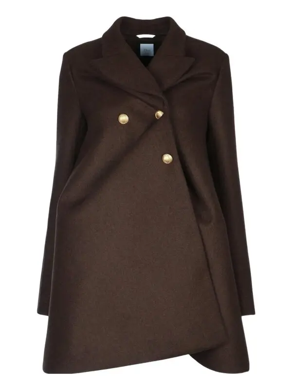 Dior Double-breasted Long-sleeved Coat - Black
