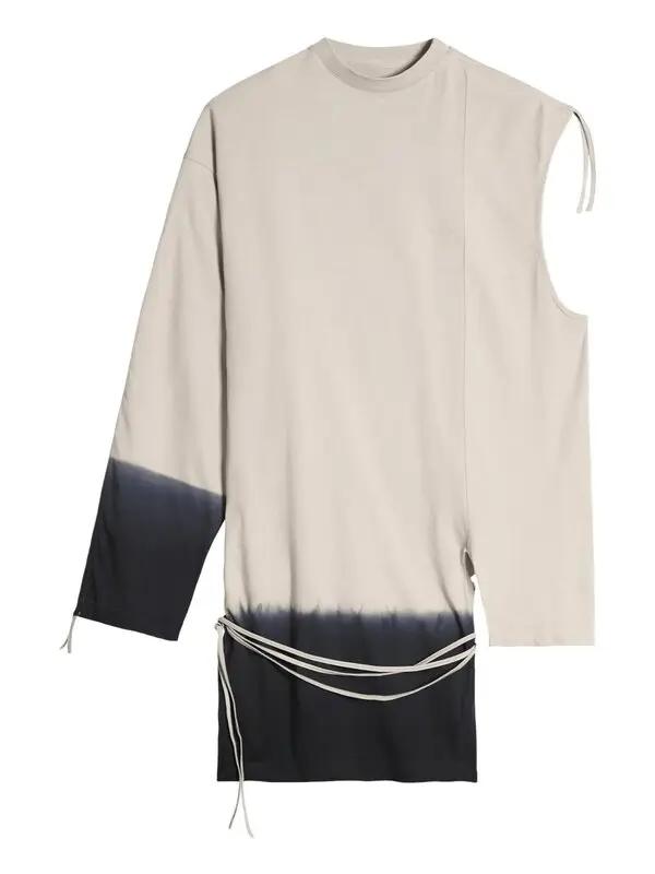 Y3 Dip Dye Cinched Drape T-shirt - Nude