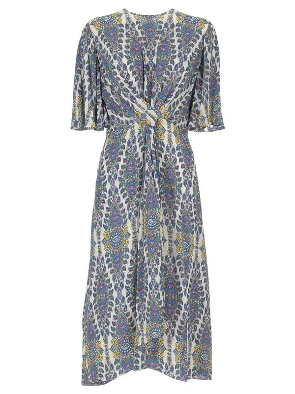 Etro Paisley-printed Midi Dress - Gray