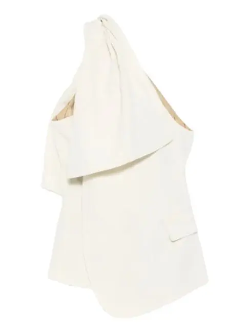 UMA WANG Keeva Asymmetrical One-shoulder Jacket - Off White