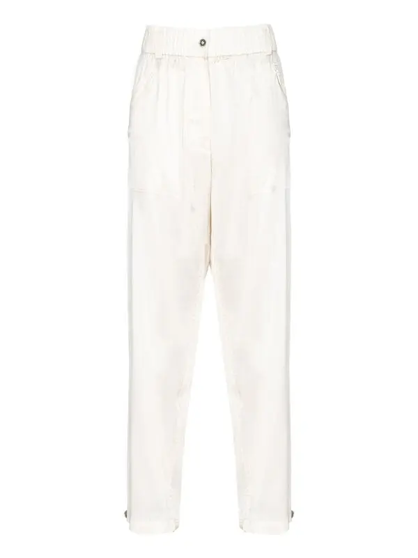 Pinko Satin Trousers - White