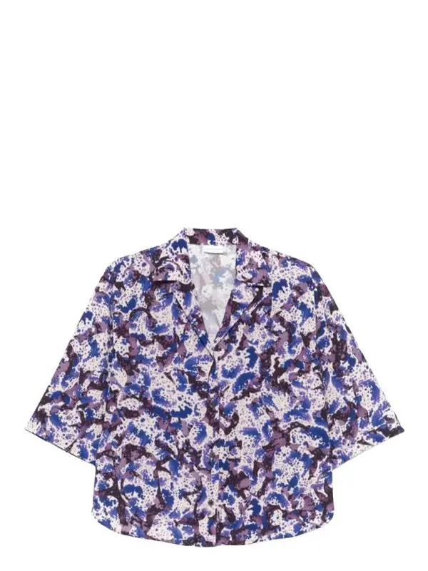 Dries Van Noten Printed Lapel Shirt - Purple