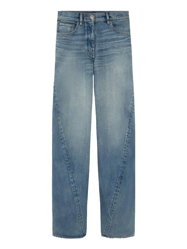 Versace Logo-patch Twisted Jeans - Blue