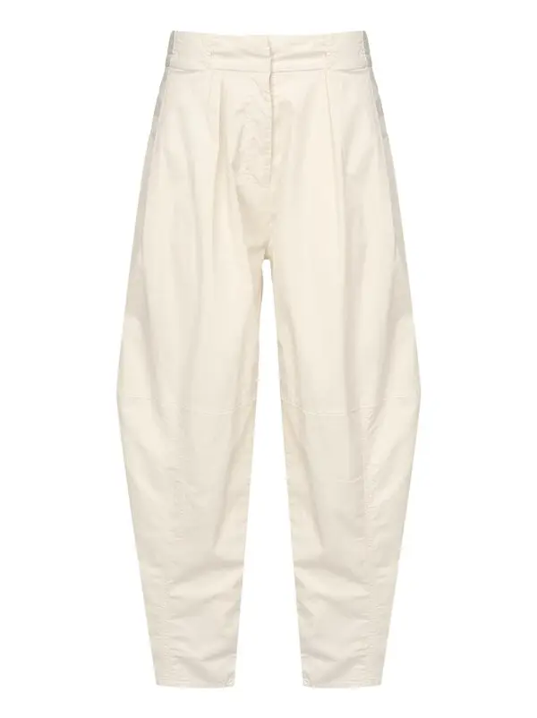 Pinko Yann Belted Wide Leg Trousers - White