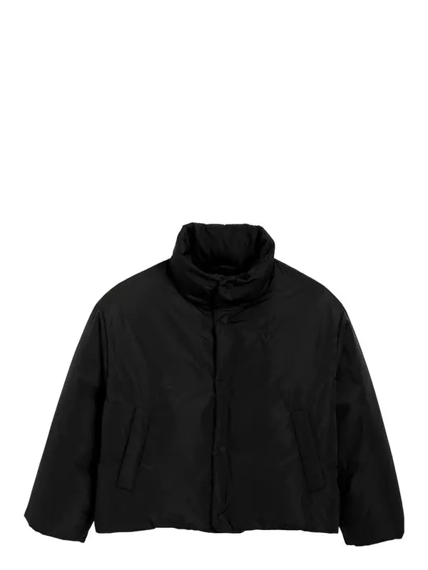 Ami Padded Jacket With Heart Embossing - Black