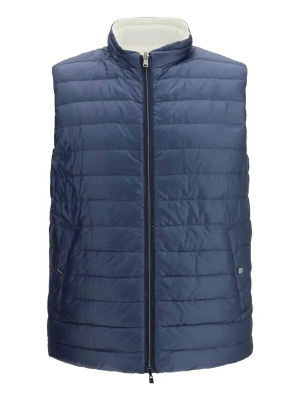 Herno Zip-up Reversible Gilet - Blue