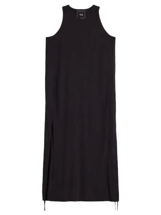 Y3 Drawstring Column Dress - Black