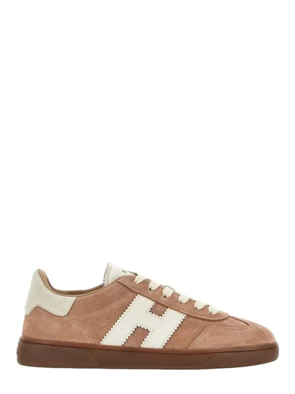 Hogan Lace Up Sneakers With Serrated 'h' Detail - Pink