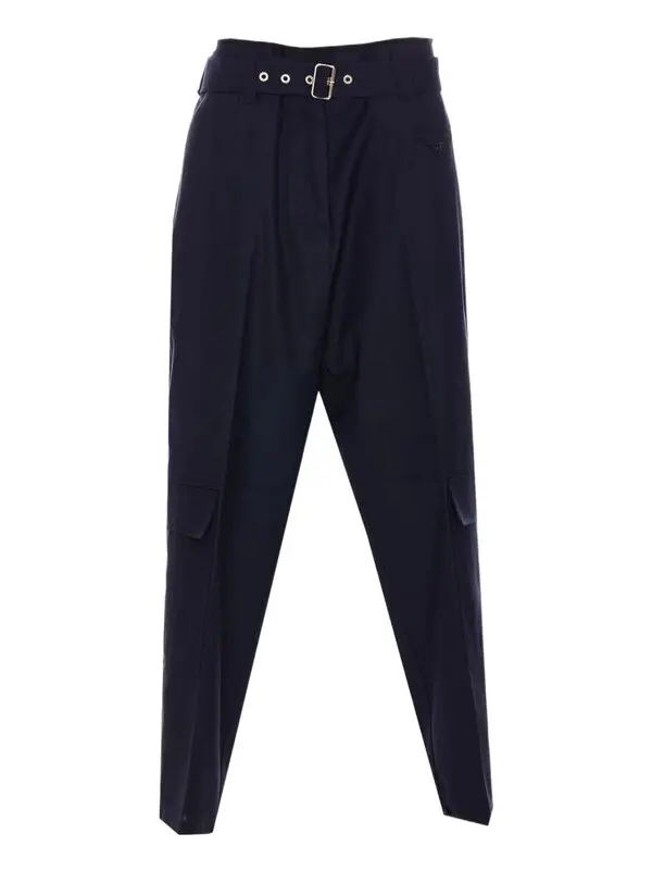 Pinko Belted Cargo Trousers - Blue