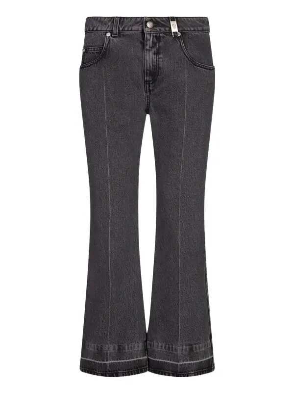 Alexander McQueen Flared Cropped Jeans - Black