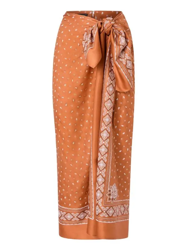 Pinko Bandana Print Skirt - Brown