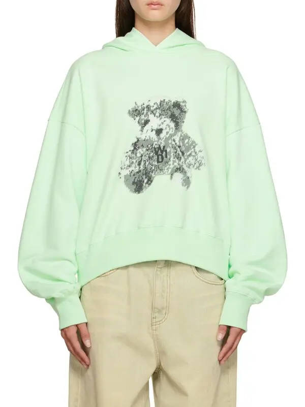 We11Done Teddy Bear Cotton Hoodie - White