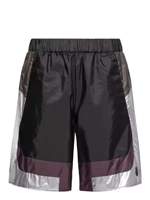Moncler Geometric Pattern Shorts - Silver