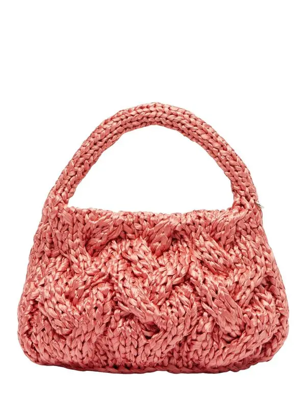 J.W.ANDERSON Small Cable-knitted Top Handle Bag - Bubblegum