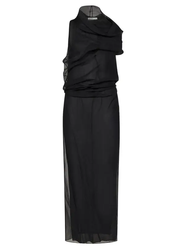 Khaite Jeanty" Draped Maxi Dress - Black