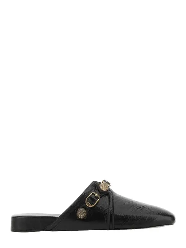 Balenciaga Studded Mule Slippers - Black