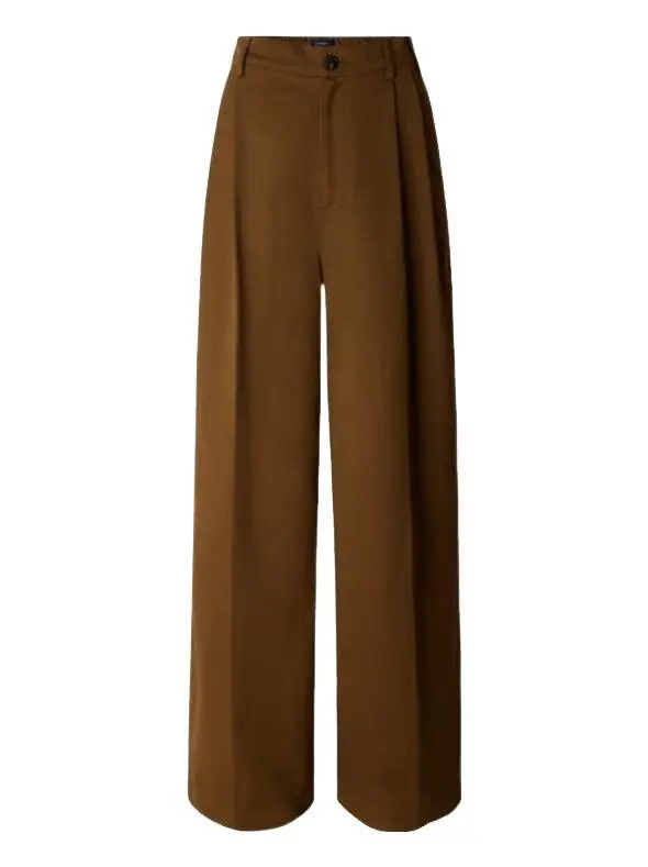 Soeur Pleated Wide-leg Trousers - Brown