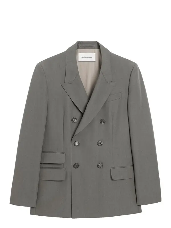 Ami Double-breasted Straight Jacket - Carbon Gray