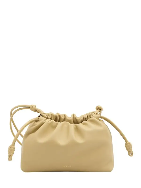 Loewe Flamenco Medium Drawstring Shoulder Bag - Dark Cream
