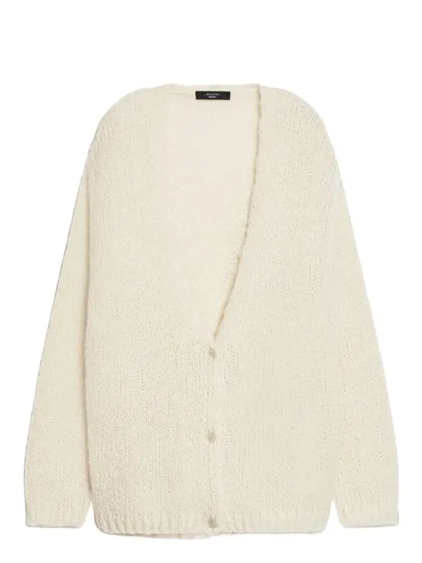 Max Mara V-neck Long-sleeved Cardigan - Beige