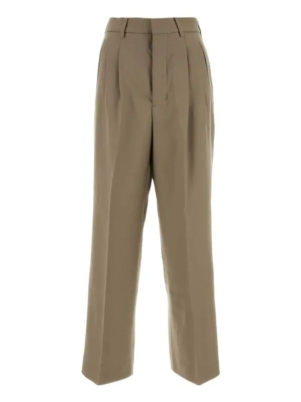 Ami Straight-leg Tailored Trousers - Brown