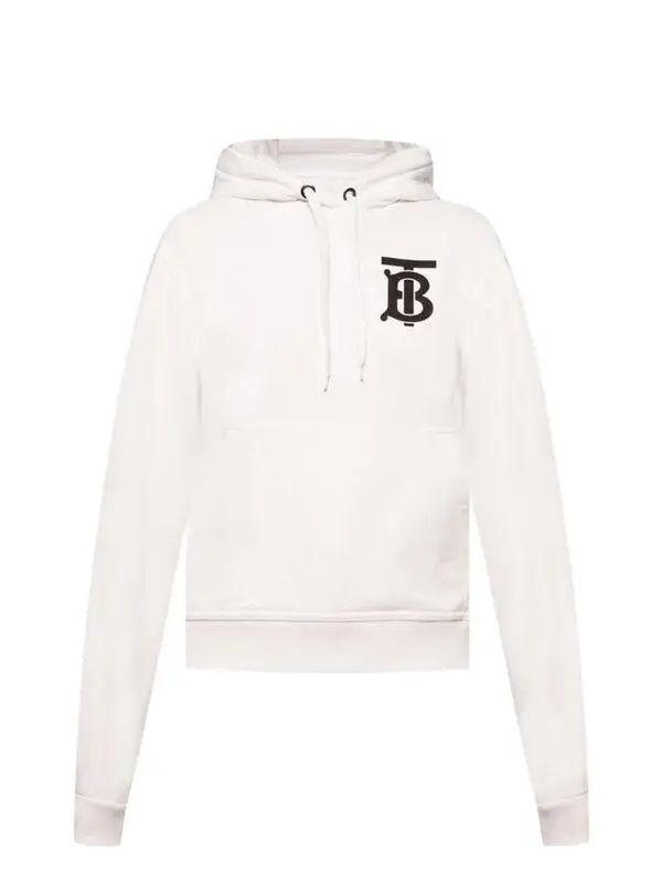 Burberry Monogram Motif Hooded Sweatshirt - White