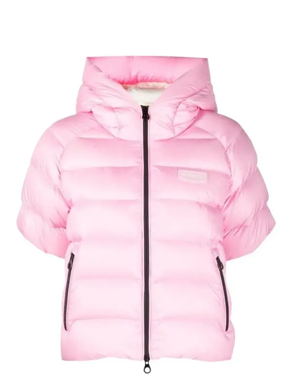 Duvetica Padded Short Sleeved Hooded Jacket - Pink