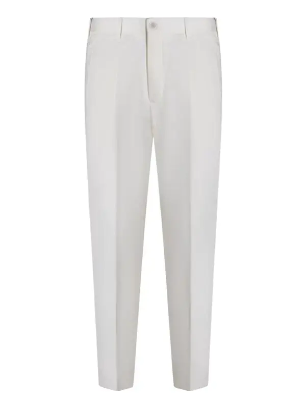 Incotex Pleated Slim-fit Trousers - White