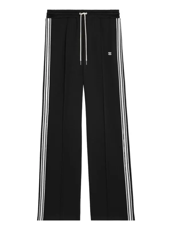 Celine Tracksuit Pants In Double Face Jersey - Black/white