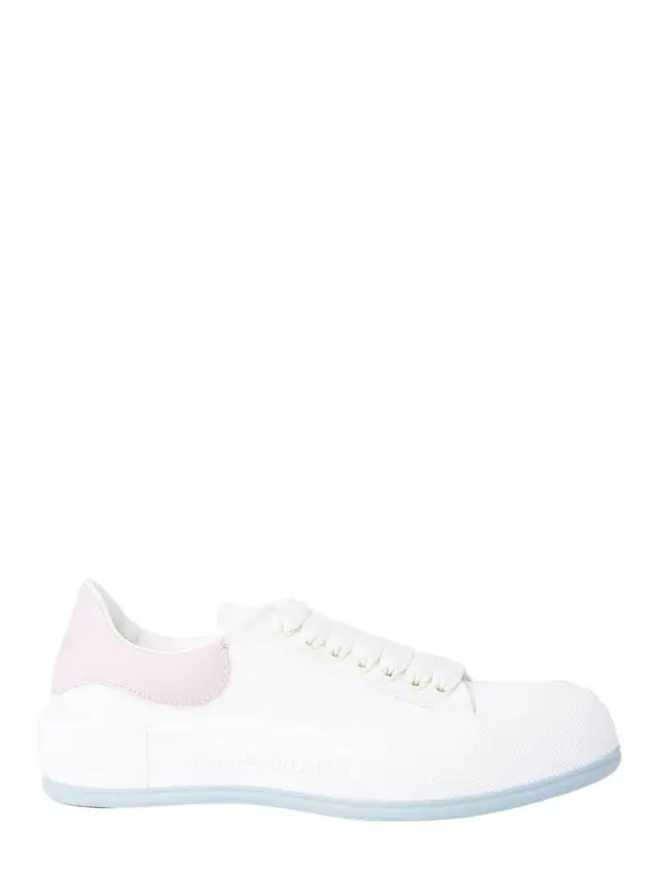 Alexander McQueen Deck Plimsoll Lace-up Sneakers - White
