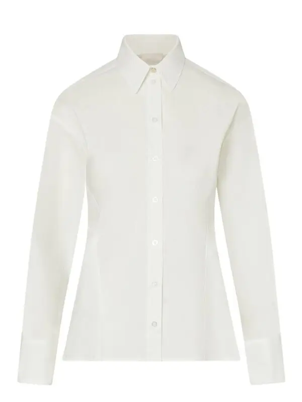Liu Jo Long Sleeve Shirt With Tie Detail - White Wool
