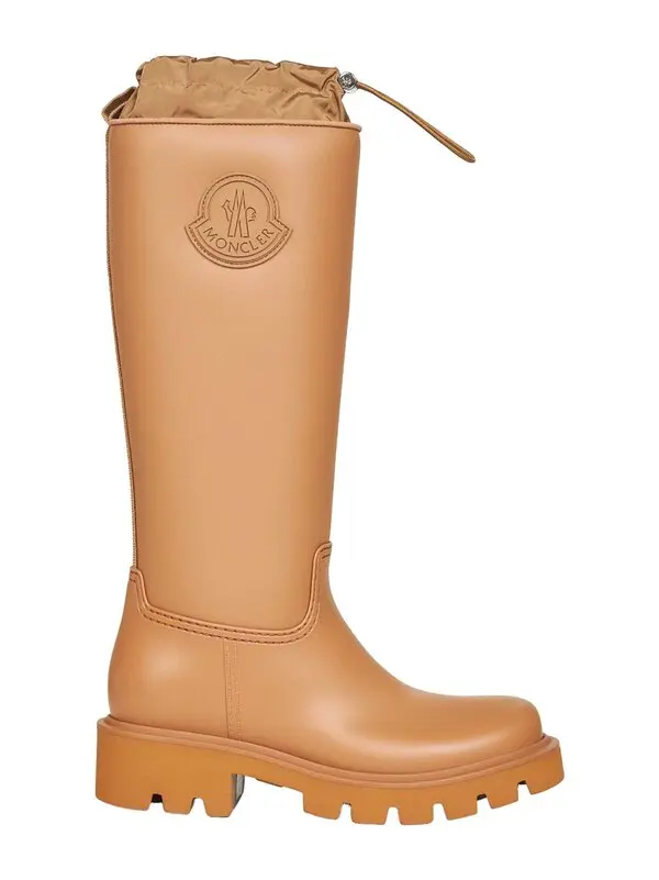 Moncler Kickstream High Rain Boots - Light Brown