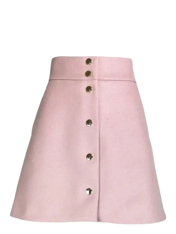 Red Valentino A-line Skirt With Button Detailing - Pink