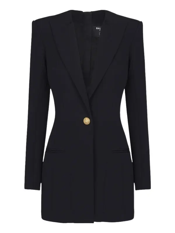 Balmain Grain De Poudre Tailored Dress - No