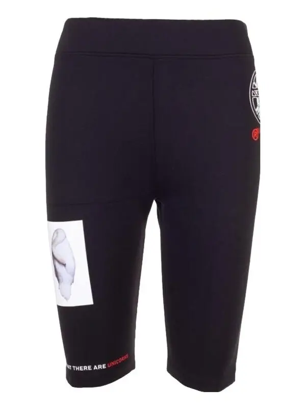 Burberry Montage Printed Cycling Shorts - Black