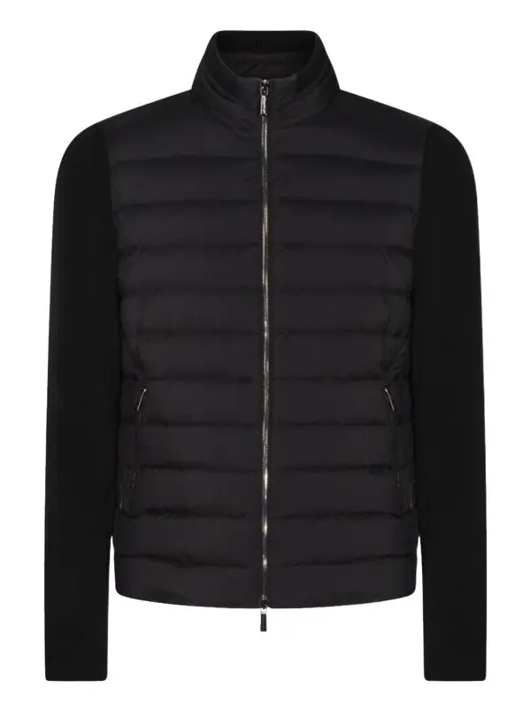 MOORER Padded Down Jacket With Stand Collar - Black