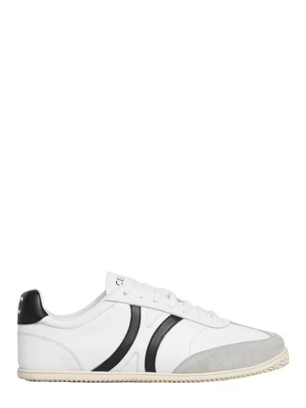 Celine Calfskin Suede Lace-up Sneakers - Optical White/grey/black