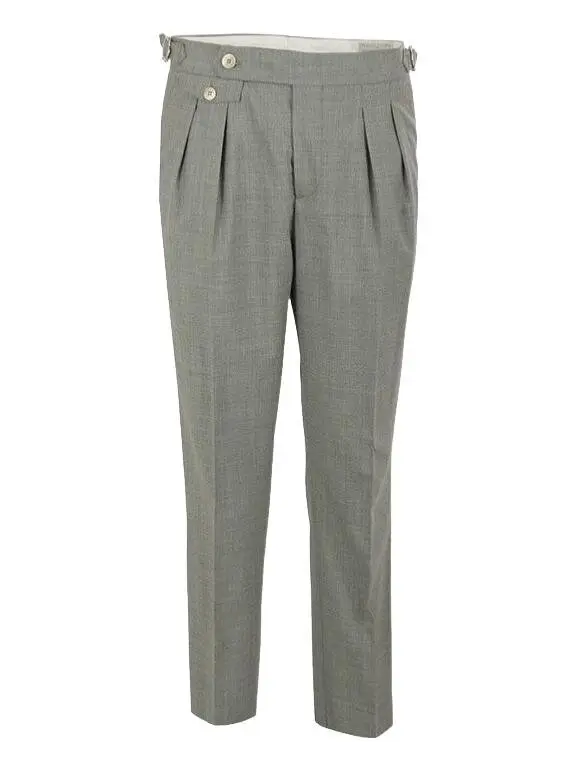 Brunello Cucinelli Pleated Trousers - Medium Gray
