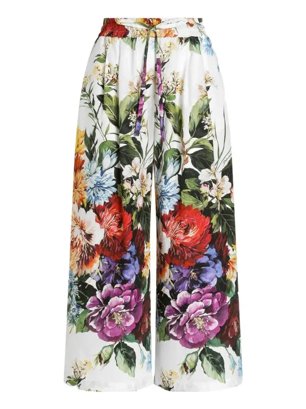 Dolce & Gabbana Floral Print Cropped Trousers - Multicolor