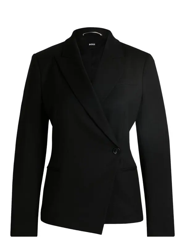 Hugo Boss Double Breasted Slim-fit Blazer - Black