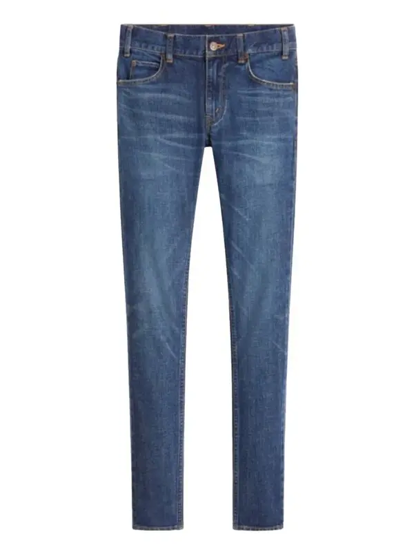 Celine Skinny Jeans In Dark Wash Denim - Blue