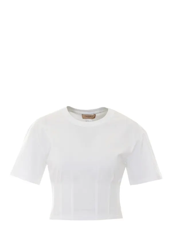 TWINSET Bustier Detail T-shirt - White