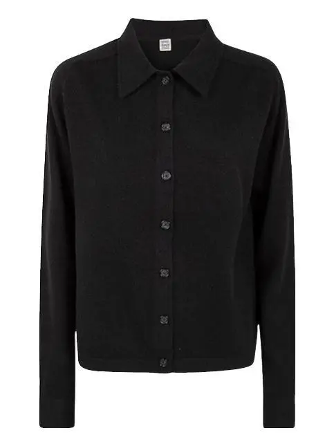 TOTEME Button-up Knit Shirt - Black