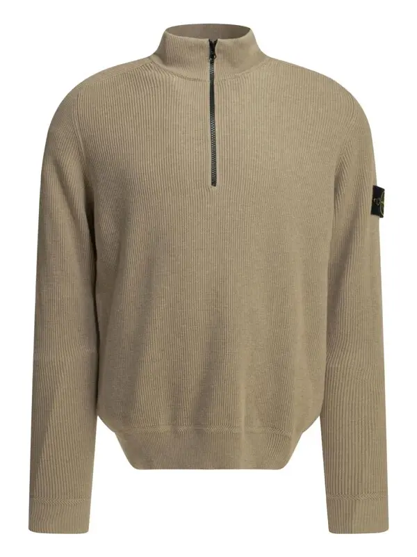 Stone Island Half-zip Cotton Knitwear - Brown
